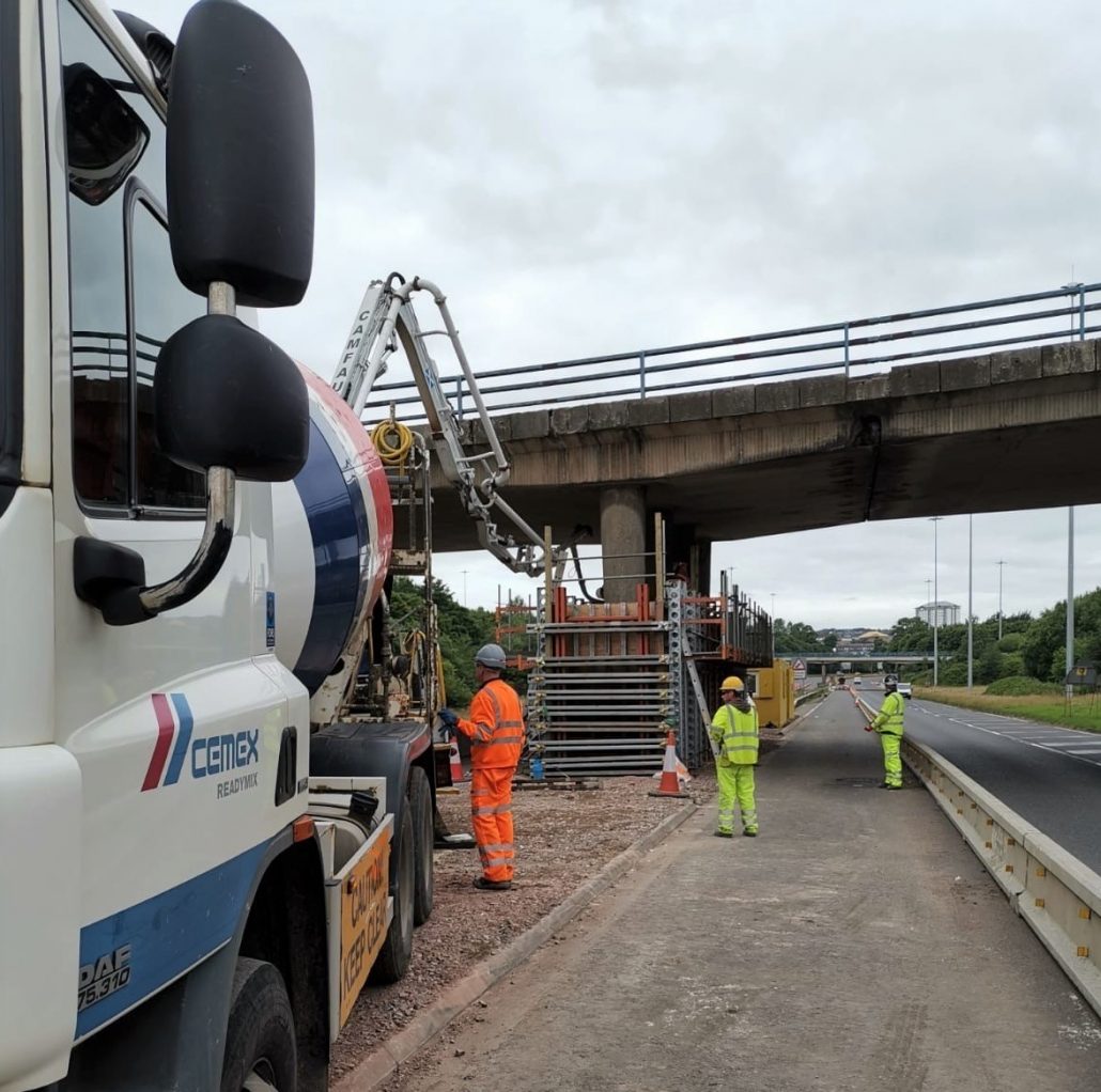 M74 Junction 6 Pier Protection - Murform - Formwork Contractor